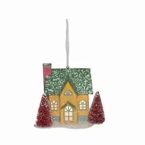 Carol & Frank Boho Christmas Houses Ornament Set Of 3