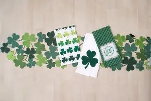 C&F HOME Watercolor Clovers St. Patrick's Day 100% Cotton Graphic Print Handtowel
