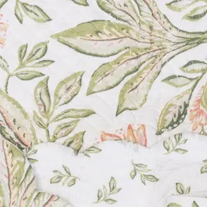 C&F HOME Lana Palms Reversible Graphic Print Machine Washable Table Quilted Runner 14" X 51 - Green