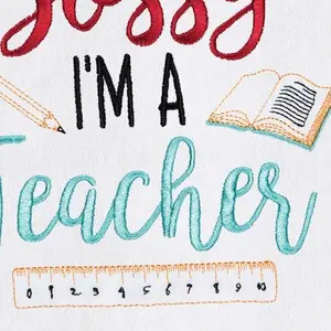 C&F HOME Bossy Teacher Kitchen And Bathroom Embroide Hand Towel
