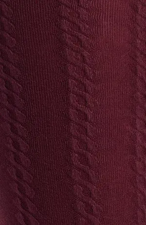 Nordstrom Cable Knit Tights - Burgundy