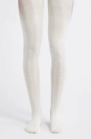 Nordstrom Cable Knit Tights - Ivory