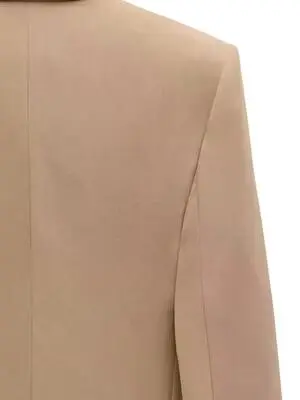 Saint Laurent Silk Crepe Blazer - Neutrals