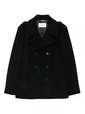 Saint Laurent Double-breasted Cupro Coat