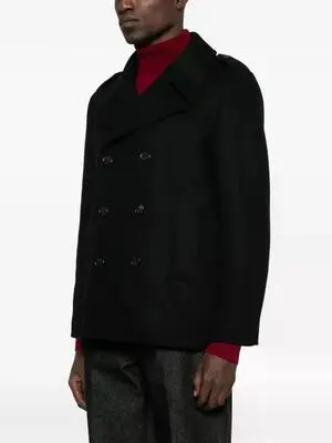 Saint Laurent Double-breasted Cupro Coat