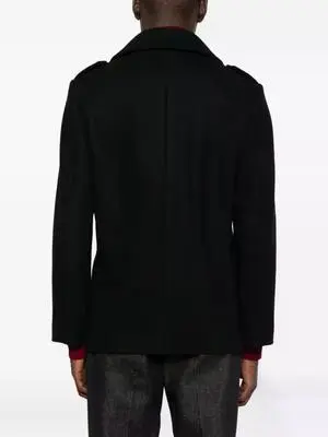 Saint Laurent Double-breasted Cupro Coat