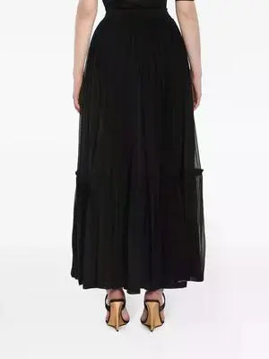 Saint Laurent Ruffled Maxi Skirt - Black