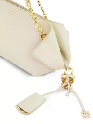 FERRAGAMO Small Gancini-chain Shoulder Bag - Neutrals