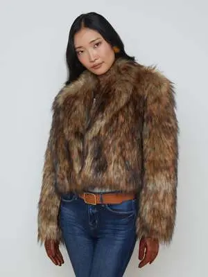 L'AGENCE Aura Faux Fur Coat