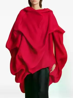 Khaite Kobe Draped Top - Red