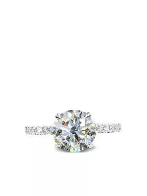 JEWELS AFICIONADO 14k White Gold Diamond Ring - Silver