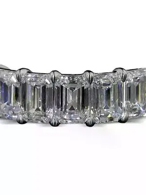 JEWELS AFICIONADO 14k White Gold Eternity Diamond Ring