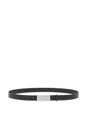 MAISON MARGIELA Numeric Plaque Leather Belt - Black