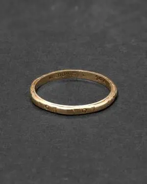Alexis Bittar Vintage 14k Xo Band Ring - Gold