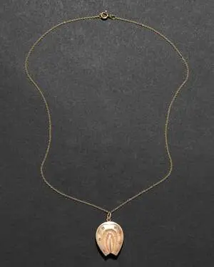 Alexis Bittar Antique 1800s Horseshoe Locket Necklace - Gold