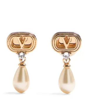 Valentino Garavani Vlogo Earrings - Gold