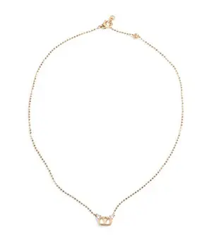 Valentino Garavani Swarovski Crystal-embellished Ovalette Necklace - Gold