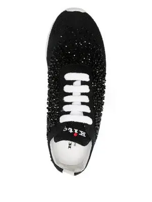 Kiton Beaded Low Top Sneakers - Black