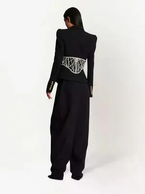 Balmain Double-breasted Wool Blazer - Black