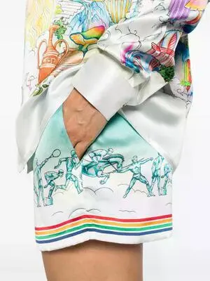 Casablanca La Déesse Du Stade Shorts - Blue