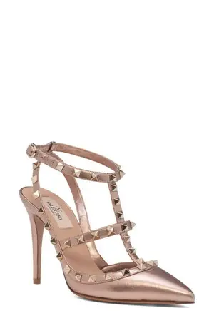 Valentino Garavani Rockstud Ankle Strap Pump