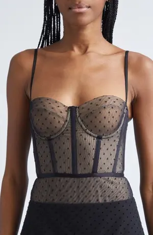 Zimmermann Dot Point D'esprit Underwire Bodysuit