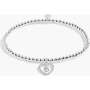 A LITTLES & CO A Little 'so Lucky To Have You In My Life' Bracelet - Metallic Silver