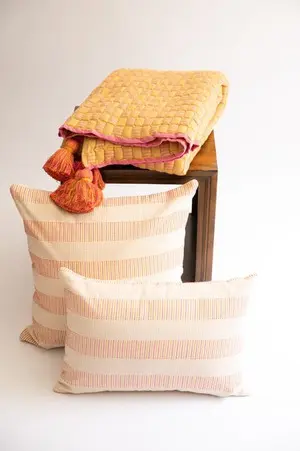 TIN MARIN Handwoven Sujani Throw - Sona