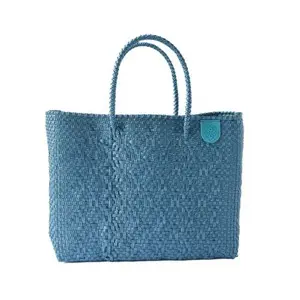 TIN MARIN Maui Medium Woven Resort Crossbody Bag - Blue