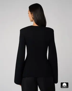 WeWoreWhat Cinched Waist Peplum Sweater