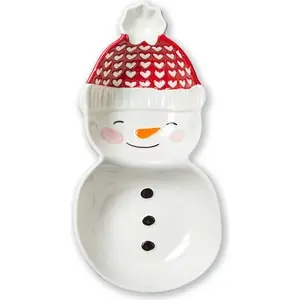 TAG Snowman Ceramic Serving Trays Set For Christmas Multicolor - Multicolored