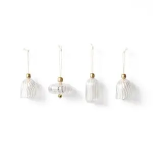 FLECK Bon Ornamentsset Of 4 - Clear