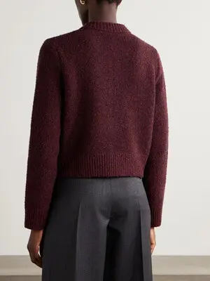 Bottega Veneta Bouclé Cardigan - Red