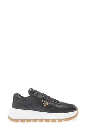 Prada Prax Leather Sneaker - Nero