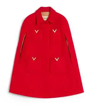 Valentino Garavani Wool-silk Cape
