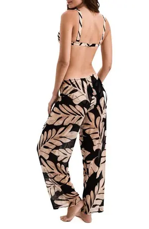 MIMI FLAMINGO Riley Tie-front Mesh Cover-up Pants - Sonder