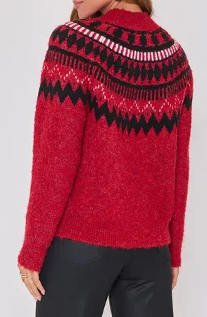 VICI Aprés Ski Fair Isle Mock Neck Sweater