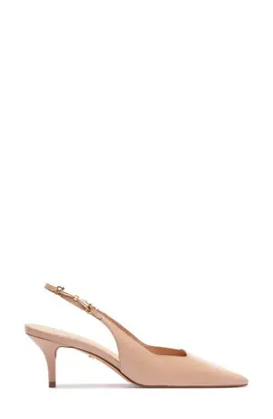 AREZZO Laurel Pointed Toe Slingback Pumps - True Sand