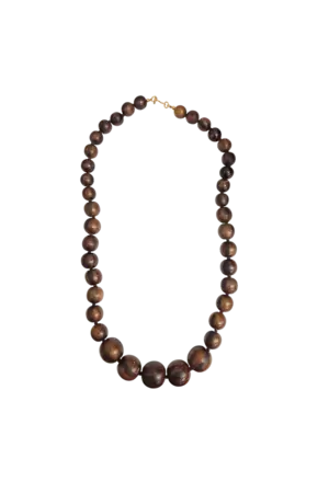 KENNETH JAY LANE Wood Beaded Necklace