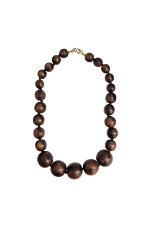 KENNETH JAY LANE Wood Beaded Necklace - Brown