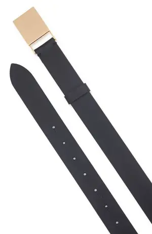 Vince Plaque Leather Belt