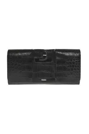 Perrin Perrin Paris La Parisienne Croc Glove Clutch - Black