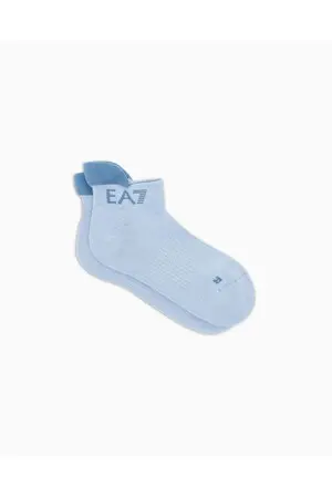 EA7 Cotton-blend Ankle Socks - Natural