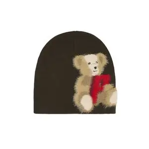 PALACE P Bear Nein Cuff Beanie - Brown