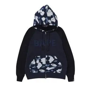 A BATHING APE Sashiko Camo Relaxed Fit Zip Hoodie