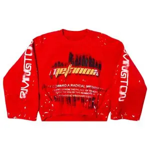 RIVINGTON ROI REBIS Radical Paper Rose Crewneck - Red