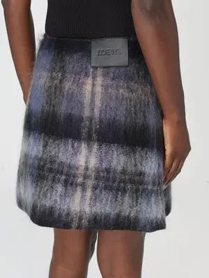 Loewe Plaid Skirt - Blue