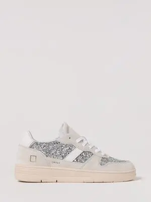 D.a.t.e. Silver Tone Sneakers For Women