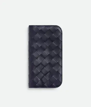 BOTTEGA  VENETA Intrecciato Iphone 16 Pro Foglio Case - Nocturnal