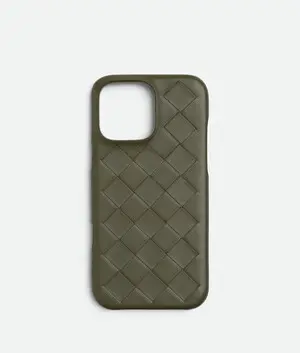BOTTEGA  VENETA Intrecciato Iphone 16 Pro Max Case - Crocodile